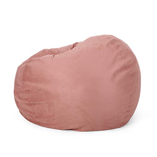 Christopher Knight Home Harrison Modern 5 Foot Microfiber Bean Bag Cover Only, Rose Petal Pink