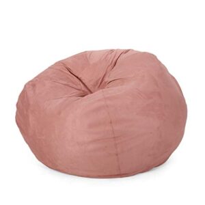 Christopher Knight Home Harrison Modern 5 Foot Microfiber Bean Bag Cover Only, Rose Petal Pink