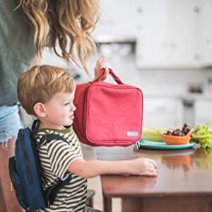 Simple Modern Kids Lunch Box for Toddler | Reusable Insulated Bag for Boys | Meal Containers for School with Exterior and Interior Pockets | Hadley Collection | Bermuda Deep