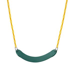 Sunnyglade Swings Seats Heavy Duty with 66" Chain,Playground Swing Set Accessories Replacement with Snap Hooks and Hanging Strap Support 440lb (Green)