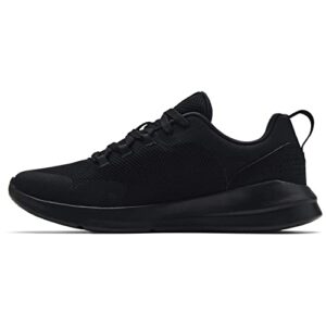 under armour men's essential walking shoe, black (004)/black, 12