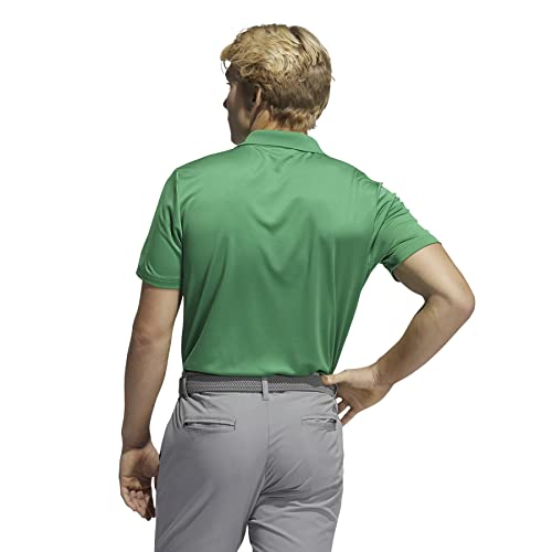 adidas Golf Men's Performance Primegreen Polo Shirt, Green, Large