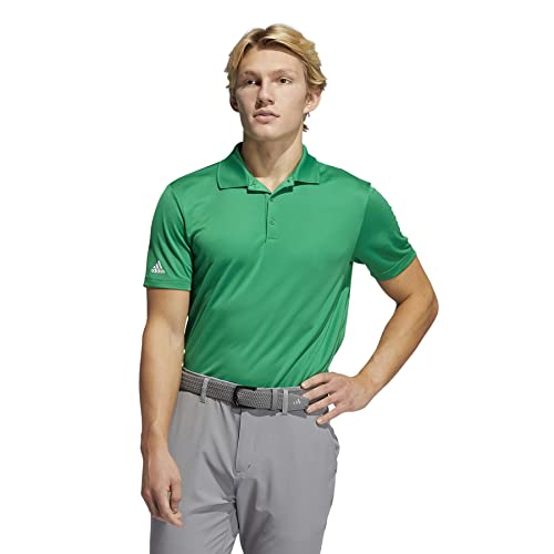 adidas Golf Men's Performance Primegreen Polo Shirt, Green, Large