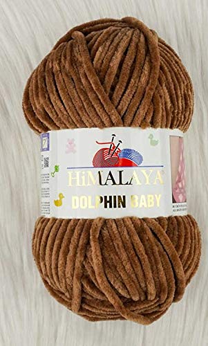 Himalaya Dolphin Baby 4 Skein Knitting Yarn 4x100 Gram (14,11 oz) Baby Blanket amigurumi Yarn Super Bulky 524 yds Velvet Yarn, Himalaya Yarn, Baby Yarn, Crochet Yarn Velvet Yarn (80337)