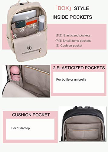 PAOIXEEL Lightweight Soft PU Leather Fashion Backpack Purse for Women, Anti-theft Travel Bag