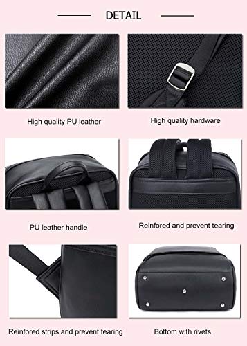 PAOIXEEL Lightweight Soft PU Leather Fashion Backpack Purse for Women, Anti-theft Travel Bag