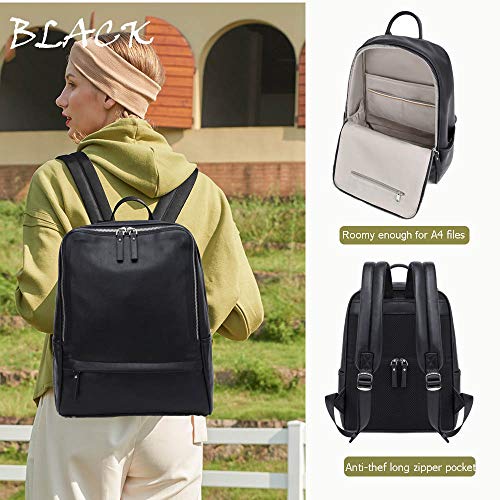 PAOIXEEL Lightweight Soft PU Leather Fashion Backpack Purse for Women, Anti-theft Travel Bag