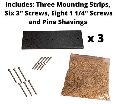 JCs Wildlife Barred Owl Nesting Box - Treated Exterior Grade Plywood - Mounting Hardware and Pine Shavings Included - Dedicated Clean Out Door for Easy Cleaning - Made in The USA