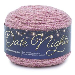 lion brand yarn (1 skein) date nights yarn, morganite, 819 foot (pack of 1)