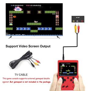 RFiotasy Retro Game Machine Handheld Game Console with 400 Classical FC Game Console Support for Connecting TV Gift Birthday for Kids and Adult (ZJ-red)