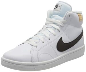 nike men's court royale 2 mid running shoe, white black white onyx, 14 narrow