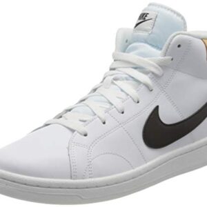 NIKE Men's Court Royale 2 MID Running Shoe, White Black White Onyx, 14 Narrow