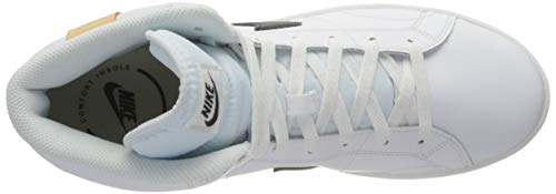 NIKE Men's Court Royale 2 MID Running Shoe, White Black White Onyx, 14 Narrow