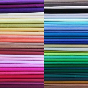 50pcs 10 x 10 inch multicolor cotton fabric bundle squares for quilting sewing, precut fabric squares for craft patchwork