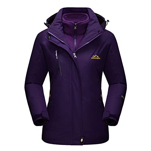 MAGCOMSEN Winter Coats for Women Ski Jacket Waterproof Jacket Fleece Lined Jacket Rain Jacket Snow Jacket Winter Jacket Raincoats for Women