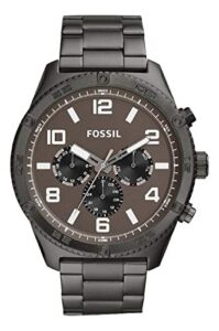 brox multifunction smoke stainless steel watch