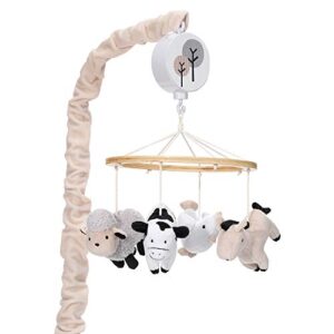 lambs & ivy baby farm animals musical baby crib mobile soother toy