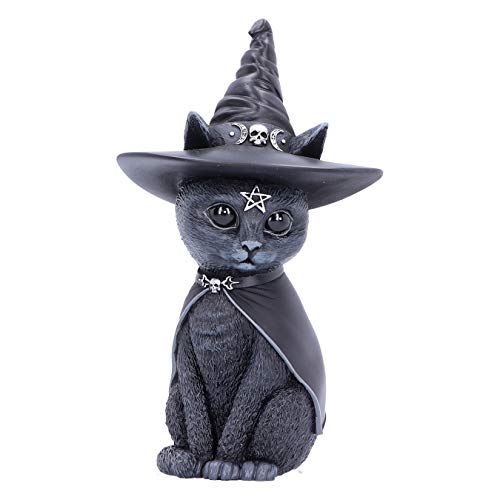 Nemesis Now Purrah Witches Hat Occult Cat Figurine, 13.5cm, Black