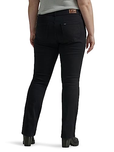 Lee Women's Plus Size Legendary Mid Rise Bootcut Jean Black 20 Plus Petite