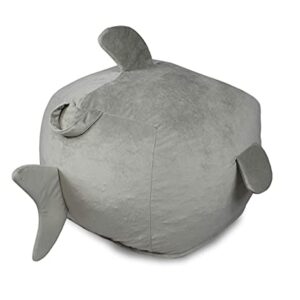 Shark Bean Bag Chair Cover for Kids Ultra-Soft and Fluffy Fur-Like Cover for Kids Bean Bag Chair, Stuffed Animal Storage - Shark Room Decor for Boys, Bean Bags for Kids