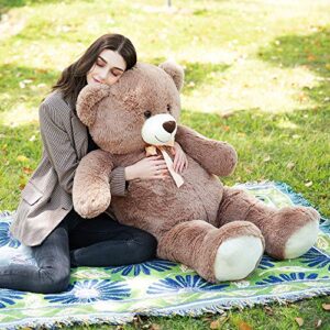 Tezituor Big Teddy Bear,52'' Giant Stuffed Animal Plush,Soft Gifts for Valentine, Christmas, Birthday.