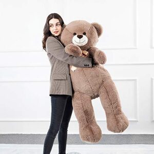 Tezituor Big Teddy Bear,52'' Giant Stuffed Animal Plush,Soft Gifts for Valentine, Christmas, Birthday.