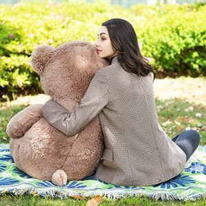 Tezituor Big Teddy Bear,52'' Giant Stuffed Animal Plush,Soft Gifts for Valentine, Christmas, Birthday.