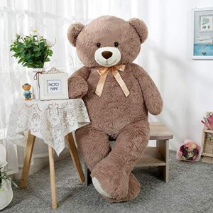 Tezituor Big Teddy Bear,52'' Giant Stuffed Animal Plush,Soft Gifts for Valentine, Christmas, Birthday.