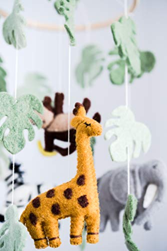 Jungle Animals Baby Mobile, Room Decor, Safari Theme Nursery, Wild Animals Decoration