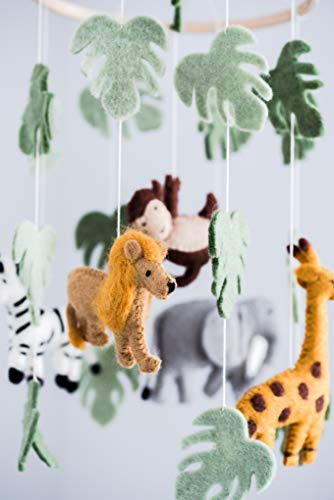 Jungle Animals Baby Mobile, Room Decor, Safari Theme Nursery, Wild Animals Decoration