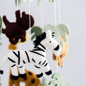 Jungle Animals Baby Mobile, Room Decor, Safari Theme Nursery, Wild Animals Decoration