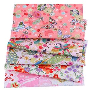 ACCOCO 30pcs 8" x 10"(20cm x 25cm) Cotton Craft Fabric Bundle Squares Patchwork,Japanese Style Cotton Wrapping Cloth Squares Quilting Fabric, Bundles of Fabric for DIY Patchwork Sewing