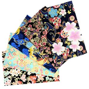 ACCOCO 30pcs 8" x 10"(20cm x 25cm) Cotton Craft Fabric Bundle Squares Patchwork,Japanese Style Cotton Wrapping Cloth Squares Quilting Fabric, Bundles of Fabric for DIY Patchwork Sewing