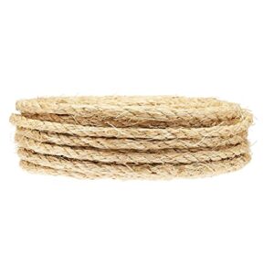 amazon basics natural fiber twisted sisal - 1/4 inch x 50 foot (6mm x 15m), natural