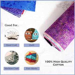 POL&CO 50pcs Cotton Craft Fabric Random Bundle Squares 9.8 x 9.8 in – 100% Cotton Fabric for Sewing and Quilting | Fabric Bundles | Fabric Scraps | Precut Fabrics for Quilting | Patchwork