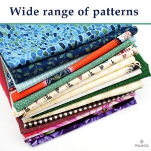 POL&CO 50pcs Cotton Craft Fabric Random Bundle Squares 9.8 x 9.8 in – 100% Cotton Fabric for Sewing and Quilting | Fabric Bundles | Fabric Scraps | Precut Fabrics for Quilting | Patchwork