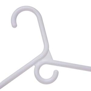 Quality White Hangers 10-Pack - Super Heavy Duty Plastic Clothes Hanger Multipack - 17 inch Thick Strong Standard Closet Clothing Hangers with Hook for Scarves and Belts Coat Hangers (White, 10)