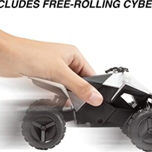 Hot Wheels 1:10 Tesla Cybertruck Radio-Controlled Truck & Electric Cyberquad, Custom Controller, Speeds to 12 MPH, Working Headlights & Taillights, For Kids & Collectors [Amazon Exclusive]