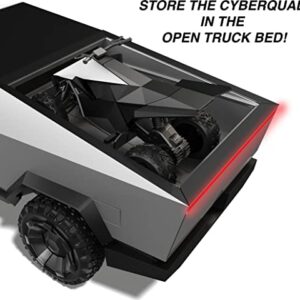 Hot Wheels 1:10 Tesla Cybertruck Radio-Controlled Truck & Electric Cyberquad, Custom Controller, Speeds to 12 MPH, Working Headlights & Taillights, For Kids & Collectors [Amazon Exclusive]