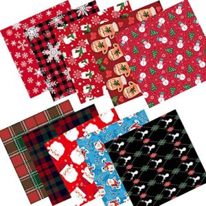 moonyli christmas cotton fabric craft bundle fabric plaid check fabric cloth fabric print printed fabric scraps diy craft christmas patchwork sewing quilting fabric precut fabric 6pcs