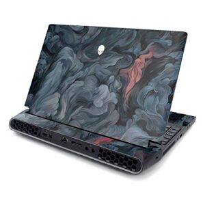 mightyskins skin for alienware area-51m r2 (2020) - abstract black | protective, durable, and unique vinyl decal wrap cover | easy to apply, remove, and change styles | made in the usa