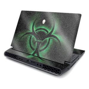 mightyskins skin for alienware area-51m r2 (2020) - abstract black | protective, durable, and unique vinyl decal wrap cover | easy to apply, remove, and change styles | made in the usa