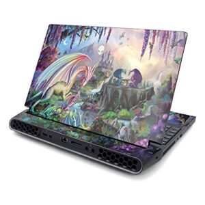 mightyskins skin for alienware area-51m r2 (2020) - abstract black | protective, durable, and unique vinyl decal wrap cover | easy to apply, remove, and change styles | made in the usa