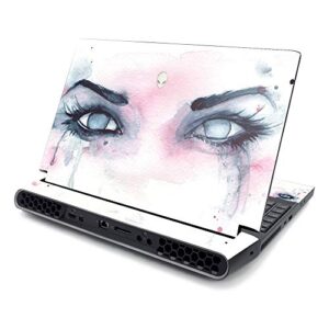 mightyskins skin for alienware area-51m r2 (2020) - abstract black | protective, durable, and unique vinyl decal wrap cover | easy to apply, remove, and change styles | made in the usa