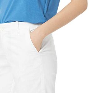 Amazon Essentials Women's Stretch Twill Chino Pant (Available in Classic and Curvy Fits), Bright White, 8