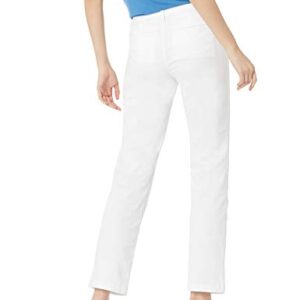 Amazon Essentials Women's Stretch Twill Chino Pant (Available in Classic and Curvy Fits), Bright White, 8