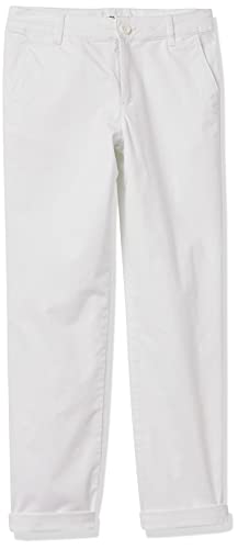 Amazon Essentials Women's Mid-Rise Slim-Fit Cropped Tapered Leg Khaki Pant, Bright White, 12