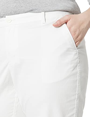 Amazon Essentials Women's Mid-Rise Slim-Fit Cropped Tapered Leg Khaki Pant, Bright White, 12