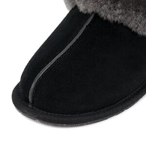 UGG Australia Women's Scuffette II Sheepskin Slipper Blk/Gry 9 Medium US