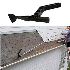 home gutter tool gutter cleaning spoon and scoop, threaded design roof gutters cleaning tool for garden, ditch, villas, townhouses